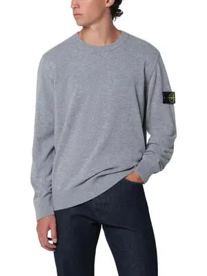 Stone Island Stone Island Wool Mélange Crewneck Sweater Grey