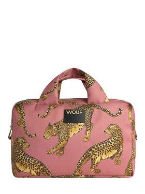 WOUF Large Toiletry Bag With Leopard Print - Blush