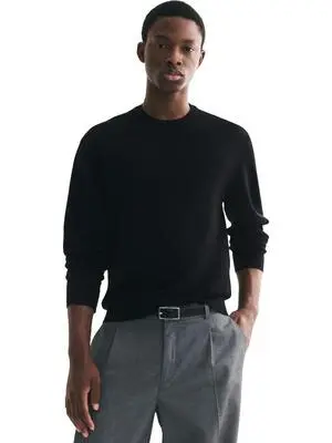 H&M Regular Fit Fine Knit Sweater - Black