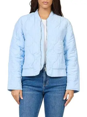 DEAR JOHN Maverick Zip Front Quilted Jacket - Skyway