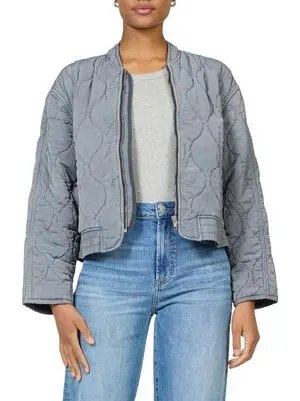 DEAR JOHN Maverick Zip Front Quilted Jacket - Turbulence