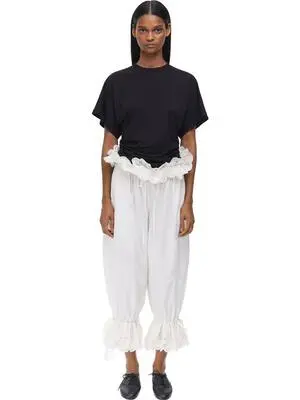H&M H&M Batwing Sleeve Pima Cotton Top With Ruched Detailing