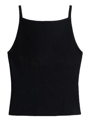 H&M Rib-knit Tank Top - Black