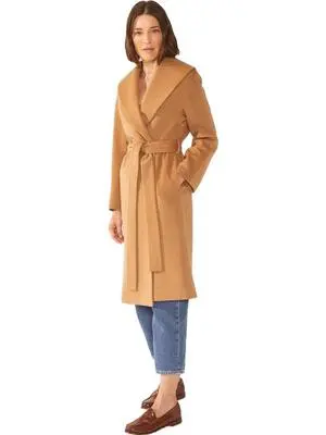 ITALIC Brigitte Cashmere Wool Robe - Camel