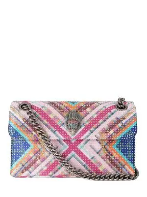 Kurt Geiger Kensington Crystal Embellished Flap Bag - Pink Multi