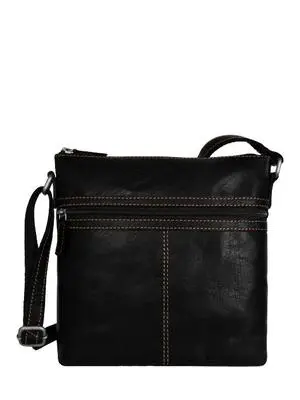 JACK GEORGES Voyager City Crossbody Bag - Black