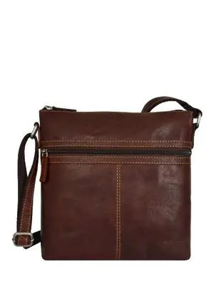 JACK GEORGES Voyager City Crossbody Bag - Brown