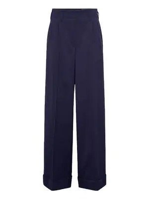 MAISON COMMON Wide Leg Pants With Cuff - Blue
