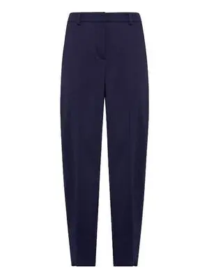 MAISON COMMON Cotton Wool Barrel Pants - Blue