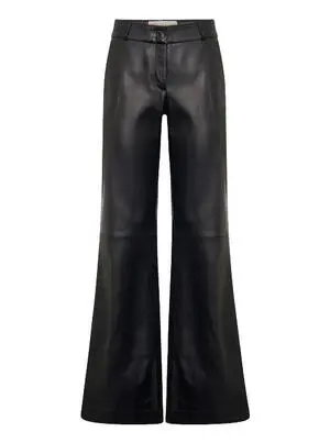 MAISON COMMON Maison Common Nappa Leather Bootleg Pants