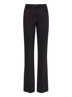 MAISON COMMON Stretch Trousers With Button Detailing - Black