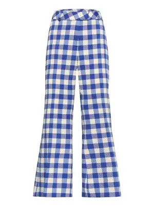 MAISON COMMON Gingham Check Trousers - Blue/white