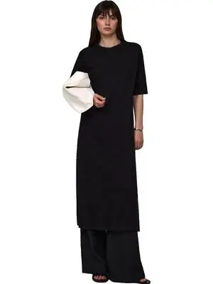 JUANA Elara Short Sleeve Maxi Dress - Black