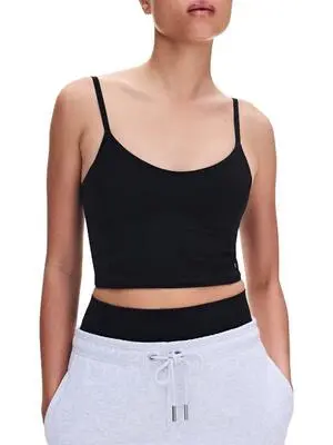 On Studio Cropped Racerback Tank - Black