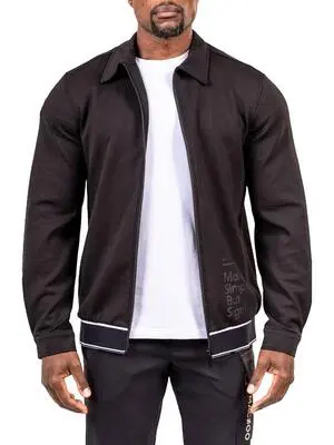 MACEOO Marthyr Zip Sweater With Graphic Detail - Black