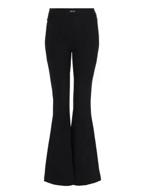 Versace Flared Viscose Trousers - Black