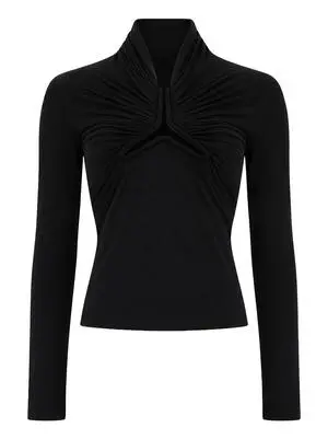 Rick Owens Rick Owens "Alannah" Black Long Sleeve Top Black