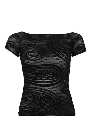 Etro Jacquard Paisley Top - Black