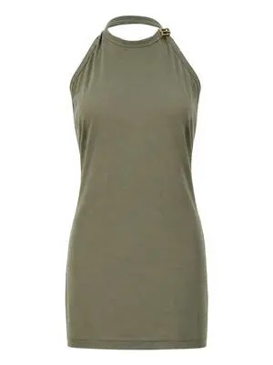 Balenciaga Halter Neck Draped Top - Green