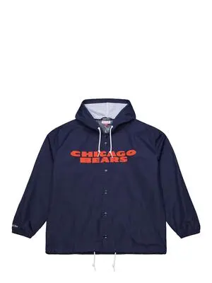 Mitchell & Ness Chicago Bears Coaches Hooded Windbreaker Jacket - Navy