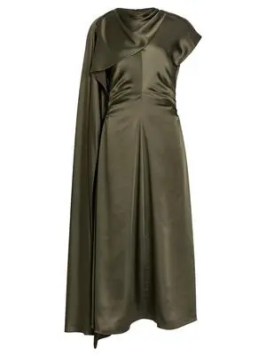 Simkhai Cape Satin-crepe Midi Dress - Green