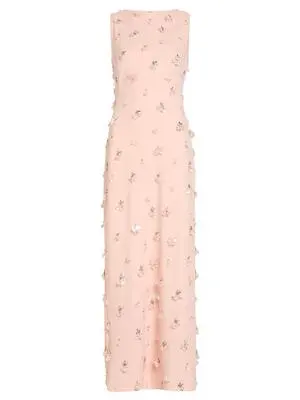 Simkhai Claudia Embellished Crepe Maxi Dress - Pink