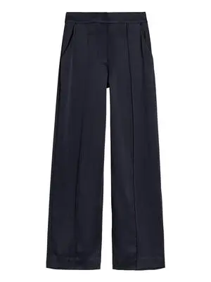 Simkhai Kyra Wide-leg Satin-crepe Trousers - Navy