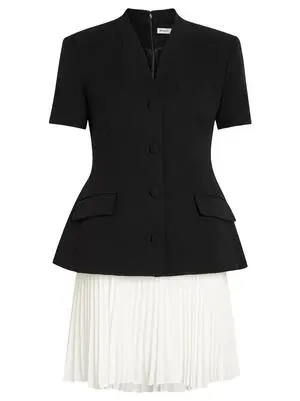Simkhai Leah Tailored Blazer Crepe Mini Dress - Black