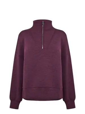 Varley Hawley Half Zip Sweatshirt - Red