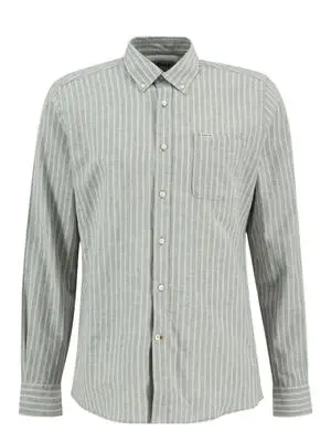 Barbour Nelson Striped Long-sleeved Tailored Shirt - Gray