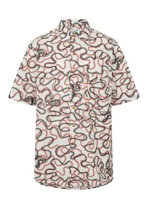 VIVIENNE WESTWOOD Printed Short Sleeve Shirt - White