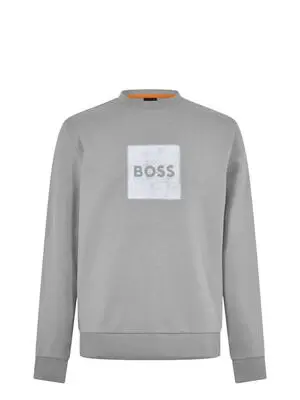 Hugo Boss Spliced Crew Neck Sweatshirt - White