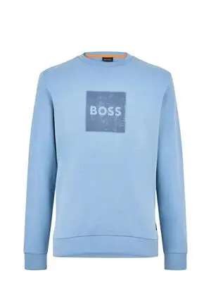Hugo Boss Spliced Crew Neck Sweatshirt - Blue