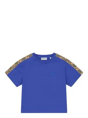 Burberry Burberry Embroidered Logo T-Shirt Blue