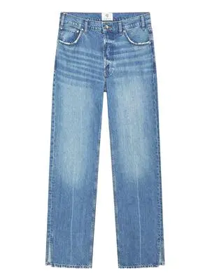 ANINE BING Anine Bing Roy Logo Patch High-Rise Jeans