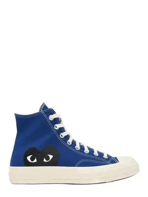 Play Comme Des Garcon Logo High-top Sneakers - Blue