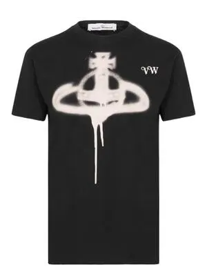 VIVIENNE WESTWOOD Logo Short-sleeved T-shirt - Black