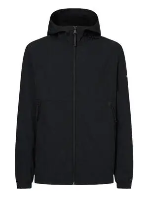 Calvin Klein Hooded Zip-up Casual Jacket With Logo Badge - Black