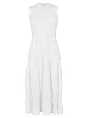 Dolce & Gabbana Sleeveless Ribbed Midi Dress - White
