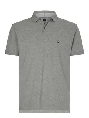 Tommy Hilfiger Logo Short Sleeve Polo Shirt - Gray
