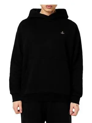 VIVIENNE WESTWOOD Cotton Embroidered Orb Hoodie - Black