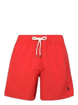Polo Ralph Lauren Polo Ralph Lauren Elasticated Waist Swim Shorts With Embroidered Logo Red