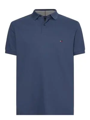 Tommy Hilfiger Logo Short Sleeve Polo Shirt - Blue