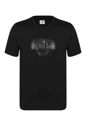 C.P. COMPANY Block Logo Regular Fit T-shirt - Black