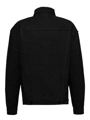 Hugo Boss Textured Jacket With Classic Collar - Black