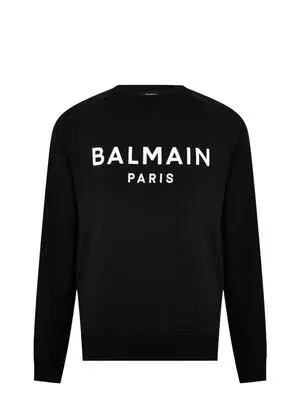 Balmain Logo Crewneck Sweater - Black