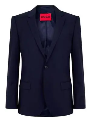 Hugo Boss Henry Blazer Single-breasted Suit Jacket - Black