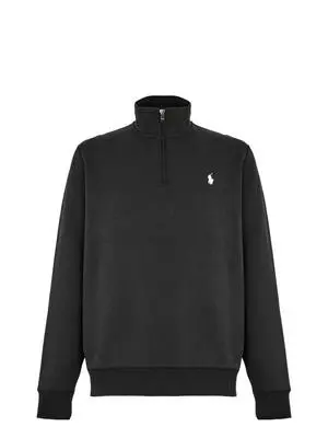 Polo Ralph Lauren Quarter Zip-Up Hoodie Black