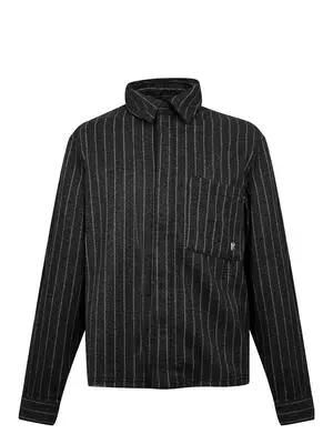 REPRESENT Pinstripe Tailored Shirt - Black