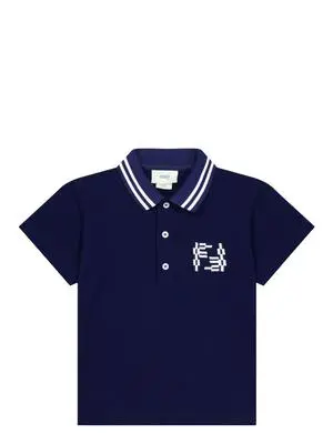 Fendi Ff Logo Polo Shirt - Navy